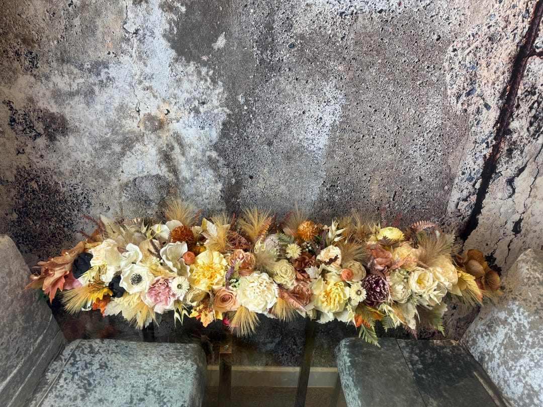 Extra Large Fall Centerpiece: Pumpkin & Sola Wood Flower Arrangement - Etsy
