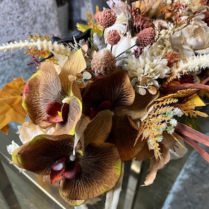 Extra Large Fall Centerpiece: Pumpkin & Sola Wood Flower Arrangement - Etsy