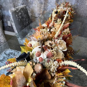 Extra Large Fall Centerpiece: Pumpkin & Sola Wood Flower Arrangement - Etsy