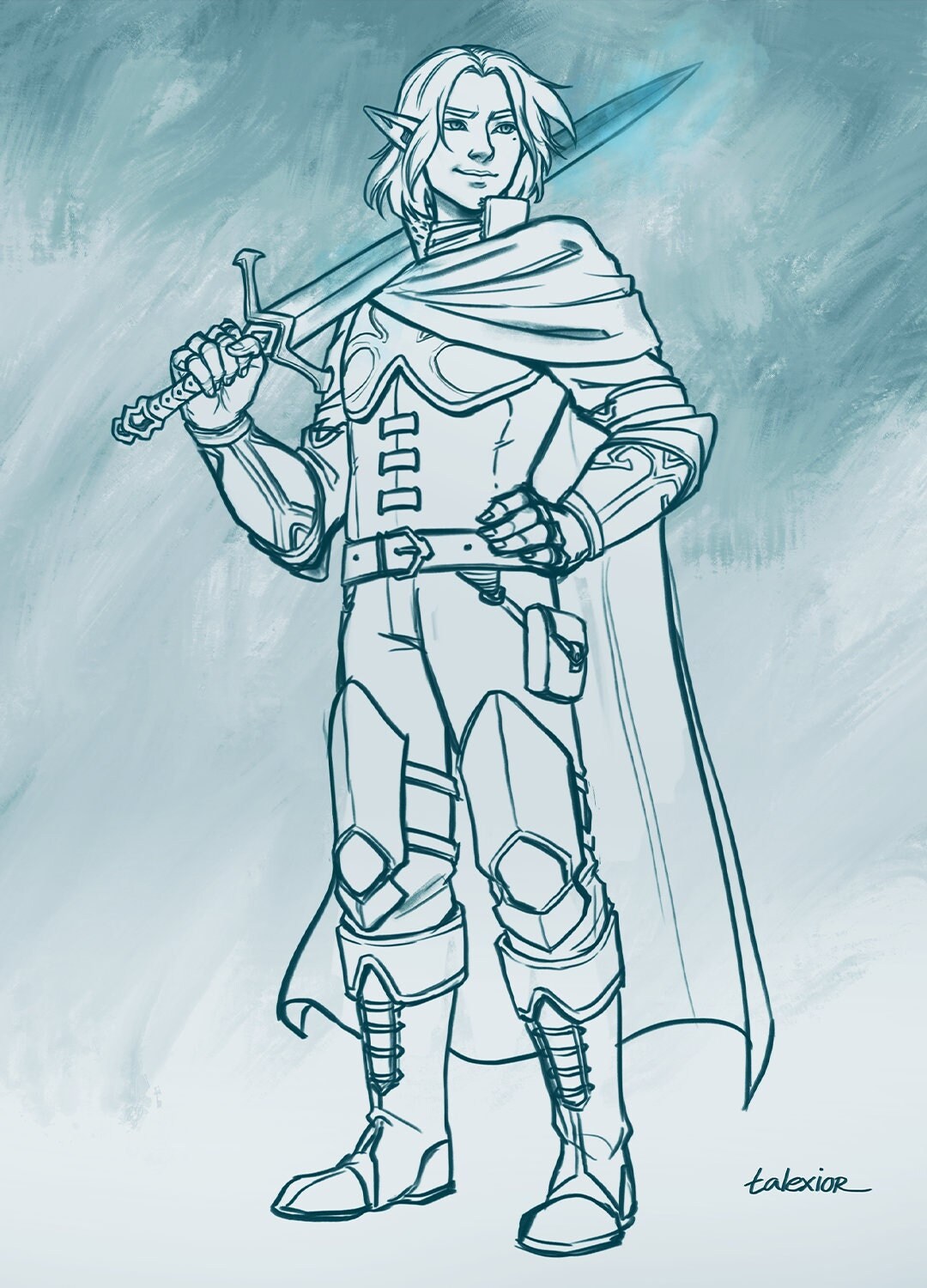 Character Sketch Commission Full-figure D&D Fantasy - Etsy