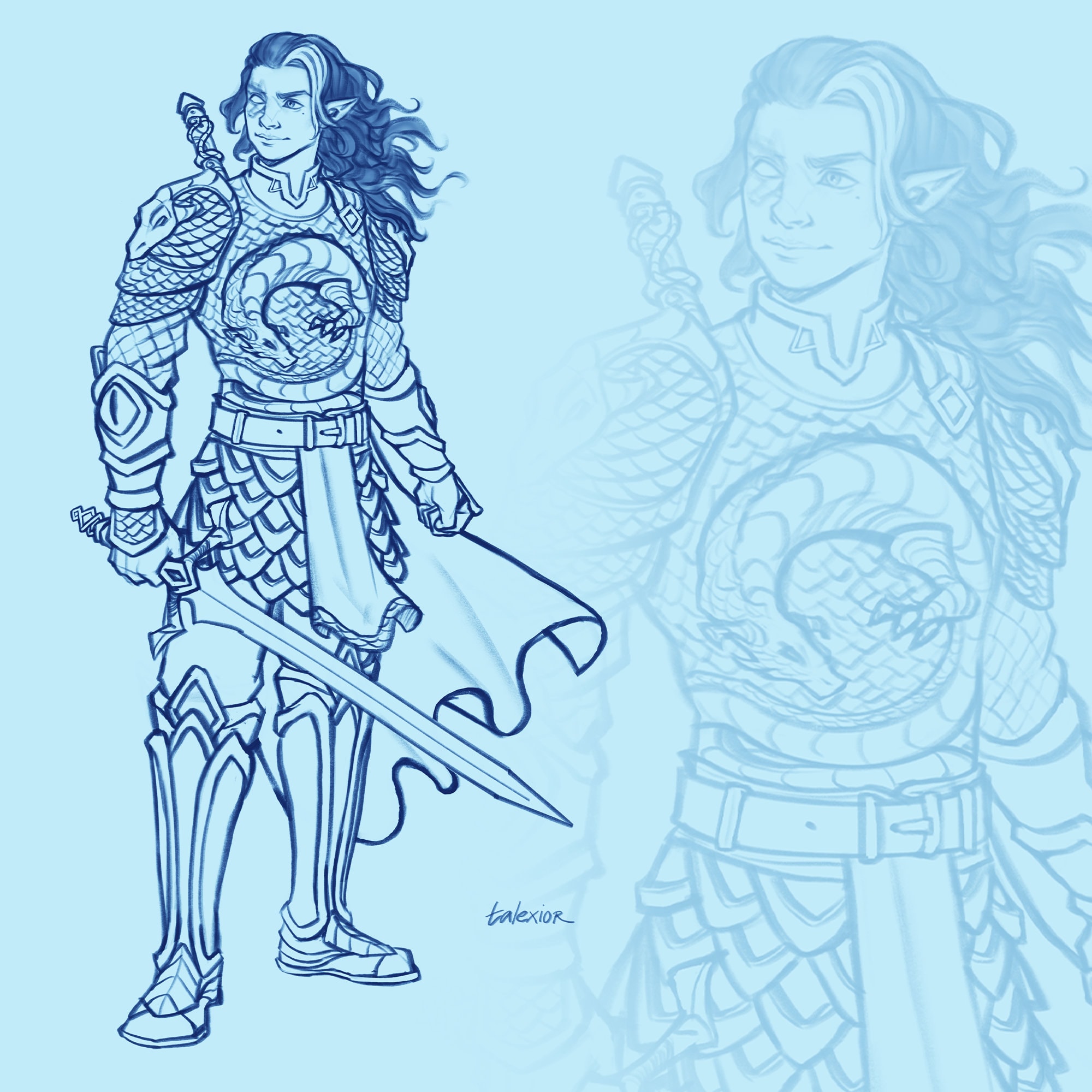 Character Sketch Commission Full-figure D&D, Fantasy, Sci-fi and More ...