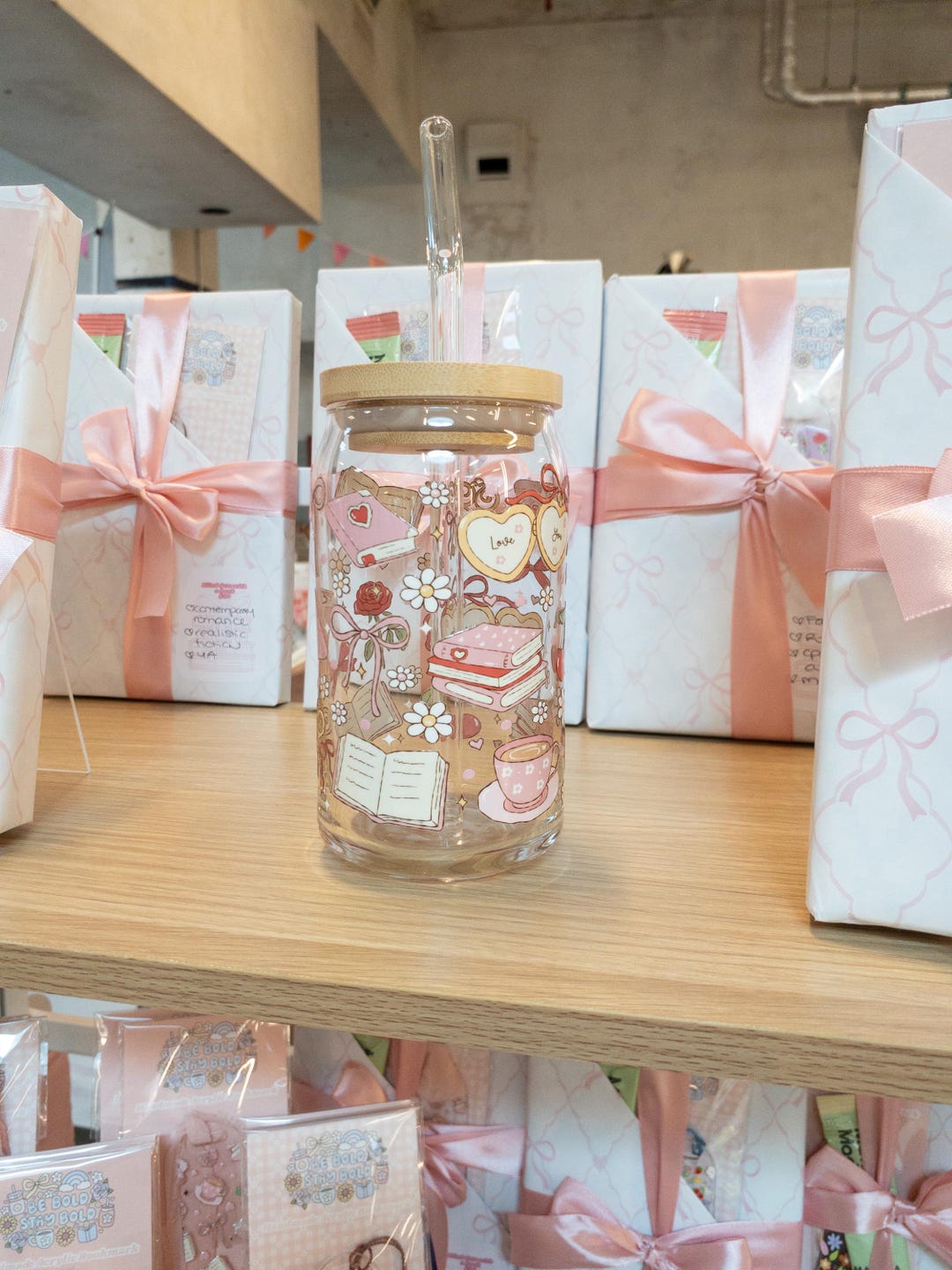 Bookish Iced Coffee Cup, Romance Glass Cups With Lid & Straw, Book ...