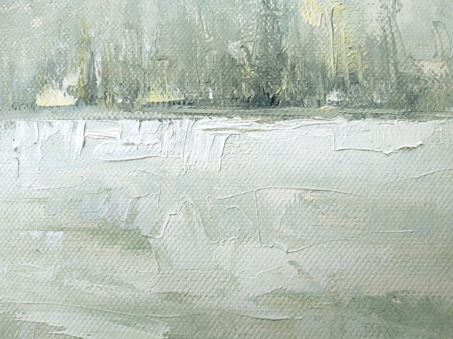 Green Horizon Aesthetic Landscape Nature Scene Art With - Etsy