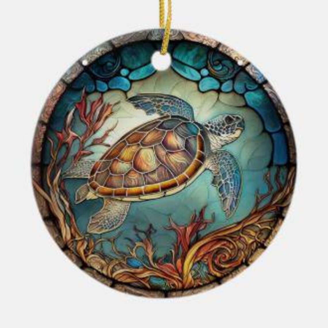 Turtle Christmas Ornament, Personalized Turtle Ornament, Turtle Gift ...