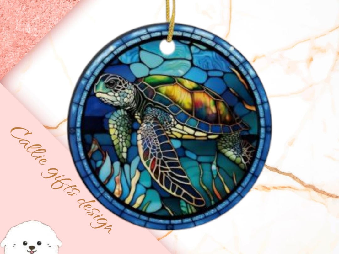 Turtle Christmas Ornament, Personalized Turtle Ornament, Turtle Gift ...
