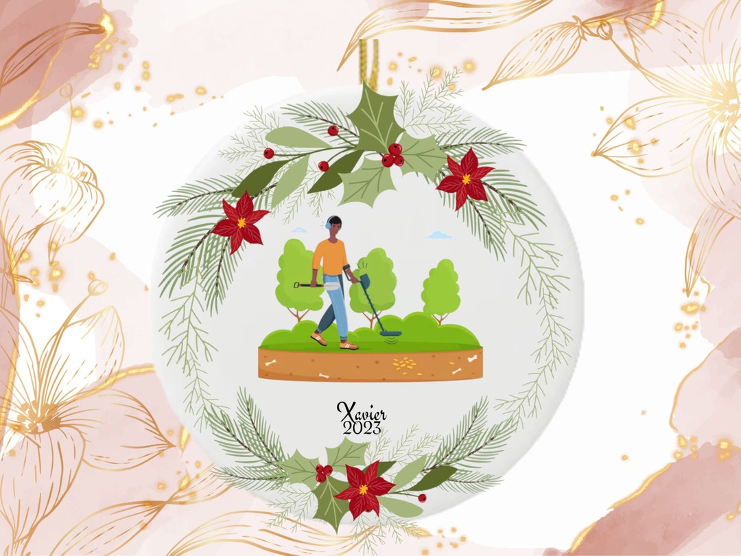 Metal Detecting Christmas Ornament, Personalized Metal Detecting ...