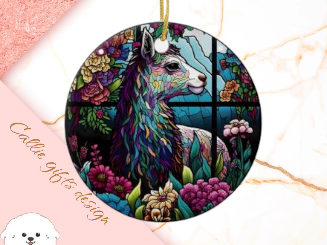 Llama Christmas Ornament, Personalized Llama Ornament, Llama Gift ...