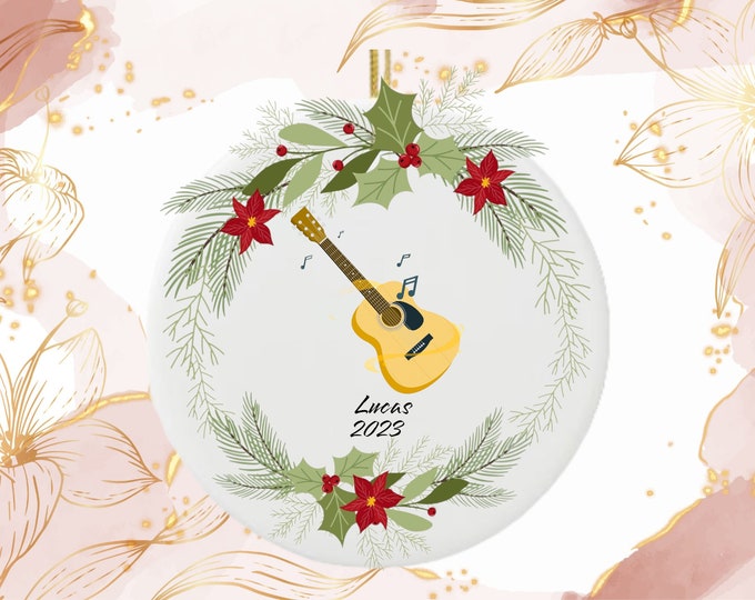 Personalised Guitar Christmas Tree Decoration - Etsy