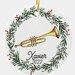 Trumpet Christmas Ornament, Personalized Trumpet Ornament, Trumpet Gift ...