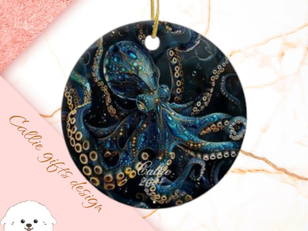 Octopus Christmas Ornament, Custom Octopus Ornament, Octopus Lover Gift ...