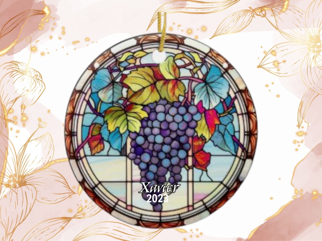 Grape Christmas Ornament, Personalized Grape Ornament, Grape Gift ...