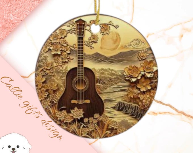 Personalised Guitar Christmas Tree Decoration - Etsy