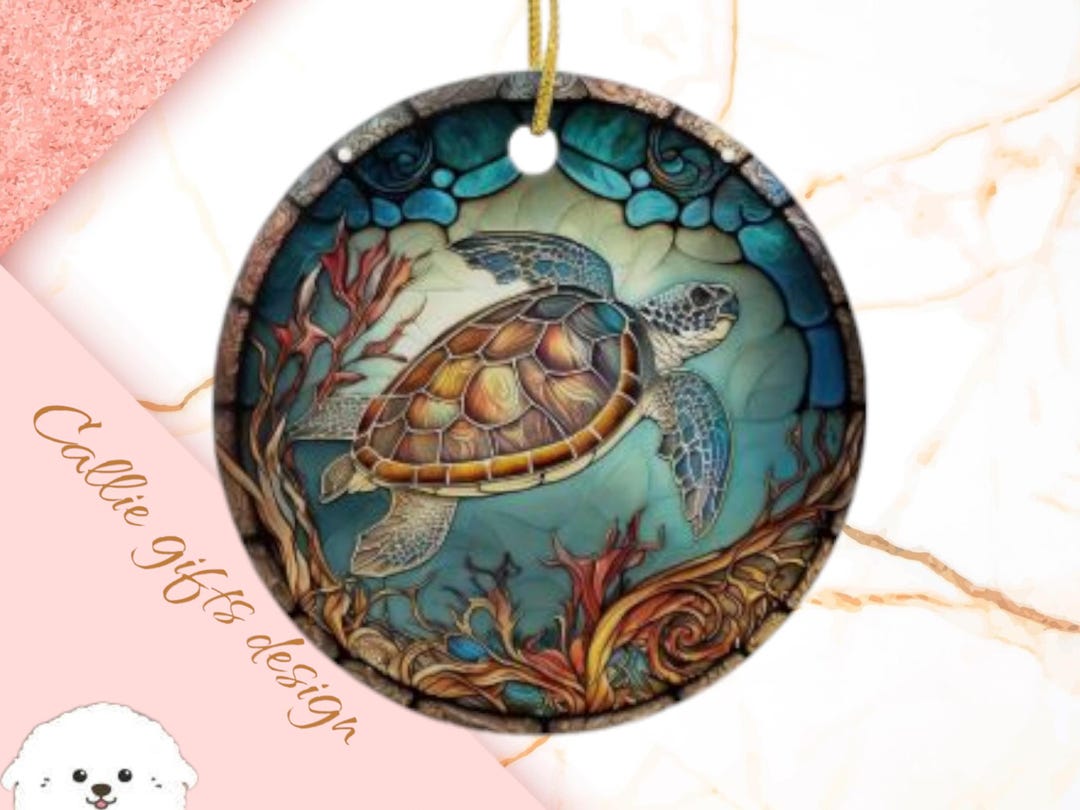 Turtle Christmas Ornament, Personalized Turtle Ornament, Turtle Gift ...