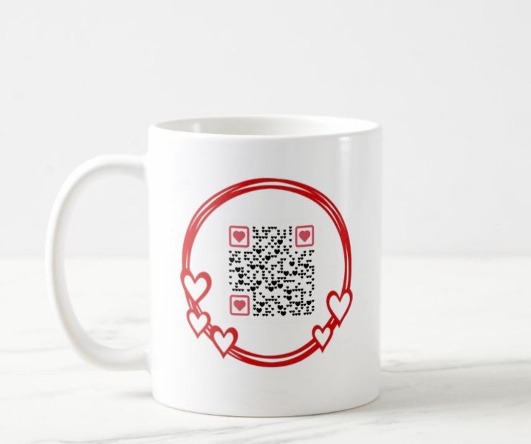 Custom QR Code Mug,personalized QR Code Mug, Gift for Boyfriend ...