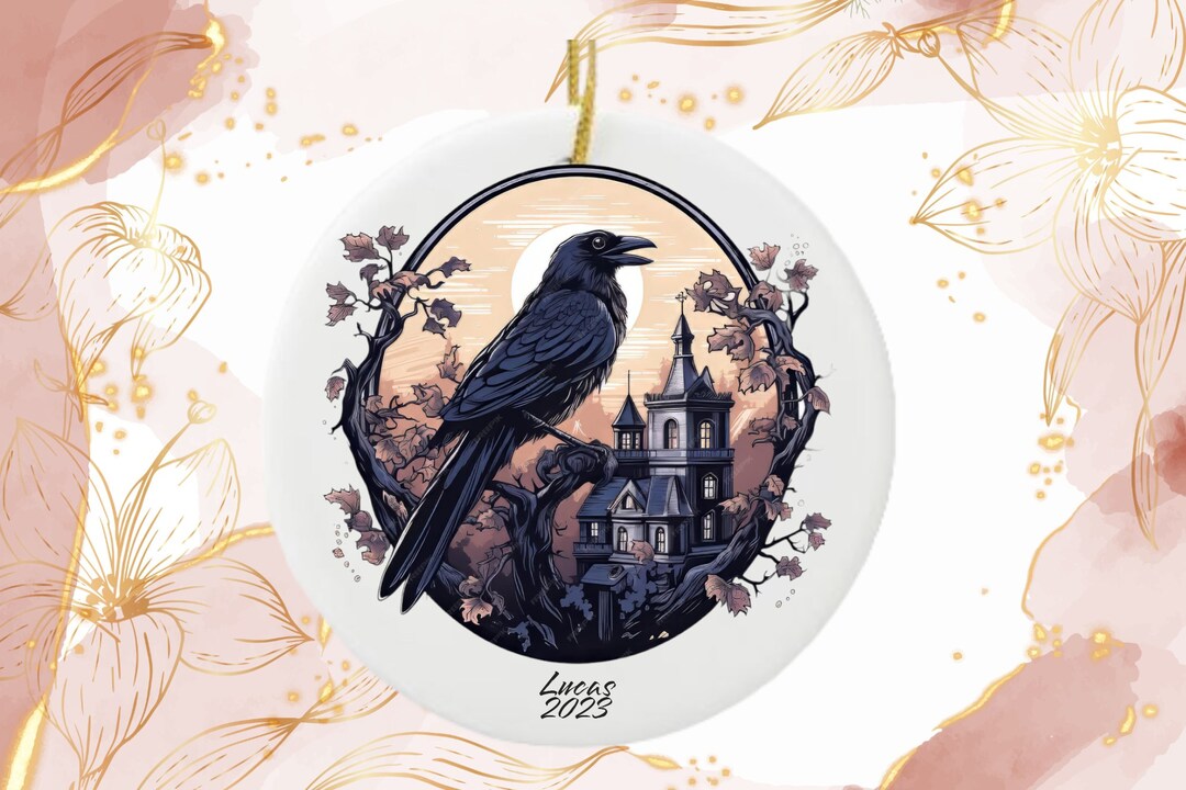 Crow Christmas Ornament, Personalized Crow Ornament, Crow Gift, Crow ...
