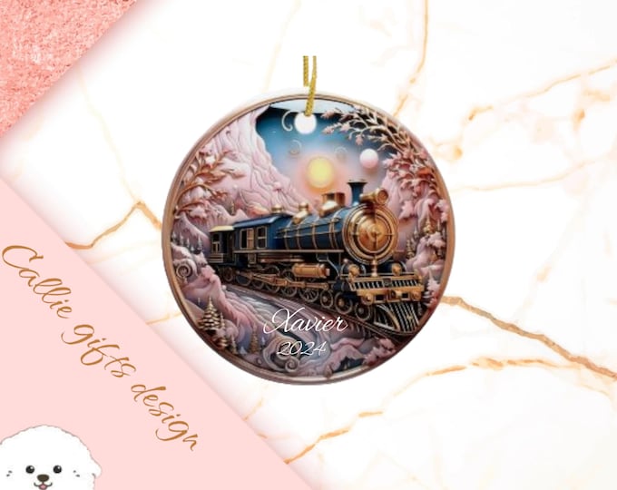 Train Ornament, Train Christmas Ornament, Locomotive Ornament, Steam ...