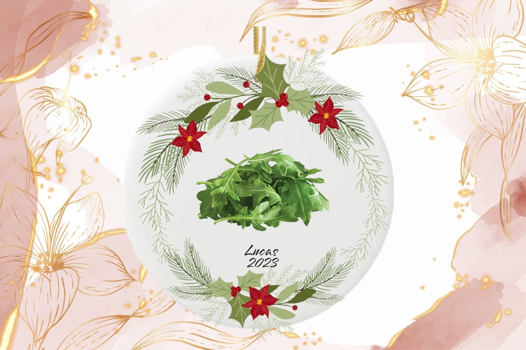 Arugula Christmas Ornament, Personalized Arugula Ornament, Arugula Gift ...