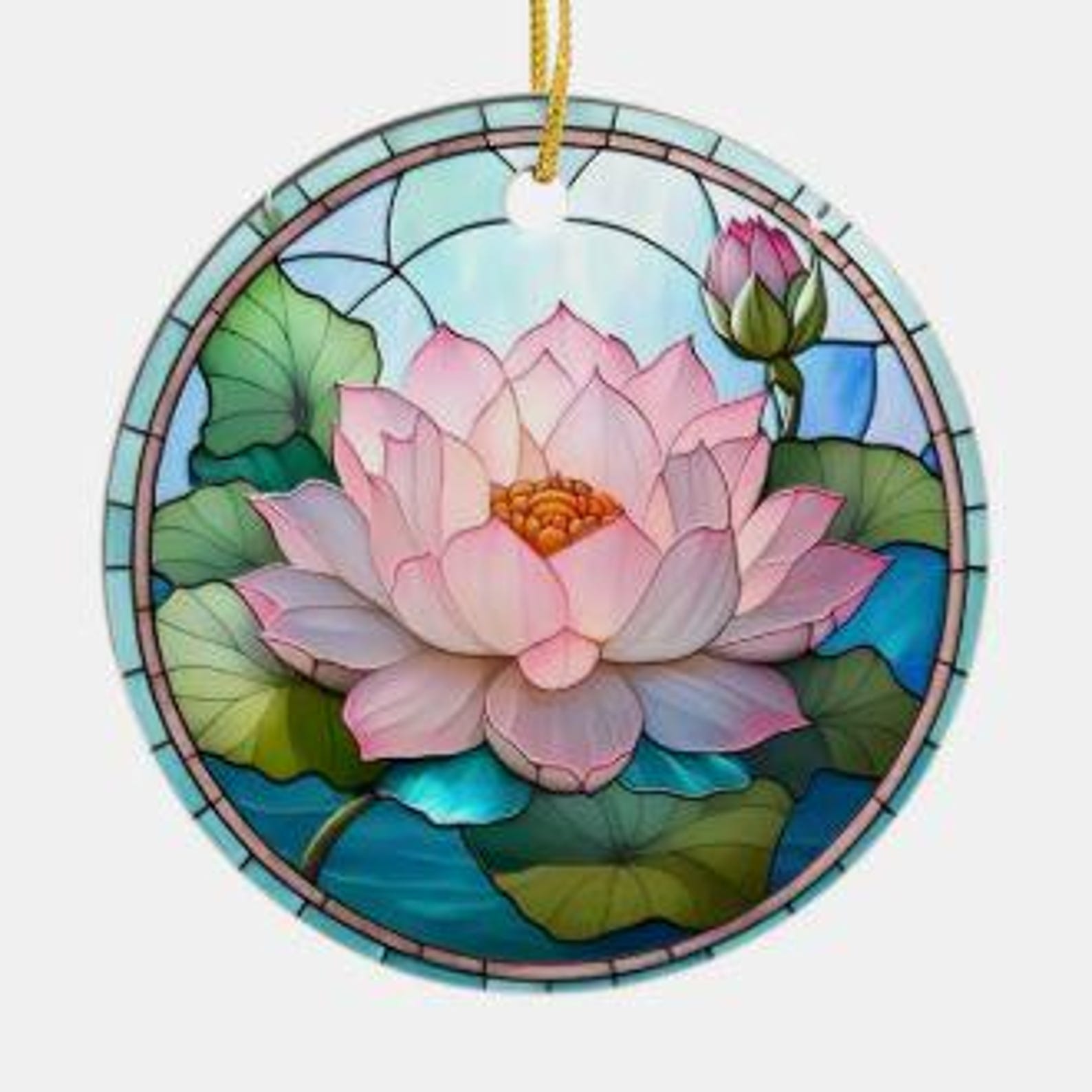 Lotus Flower Christmas Ornament, Personalized Lotus Flower Ornament ...