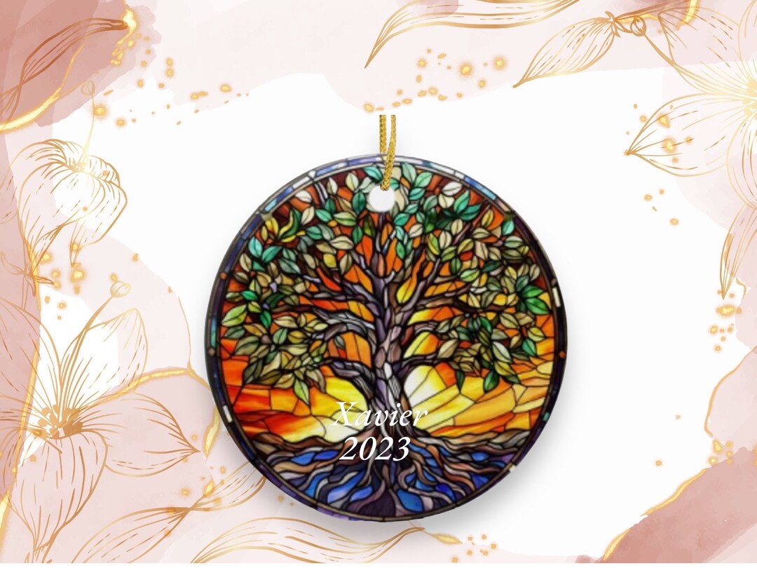 Tree of Life Christmas Ornament, Personalized Tree of Life Ornament ...