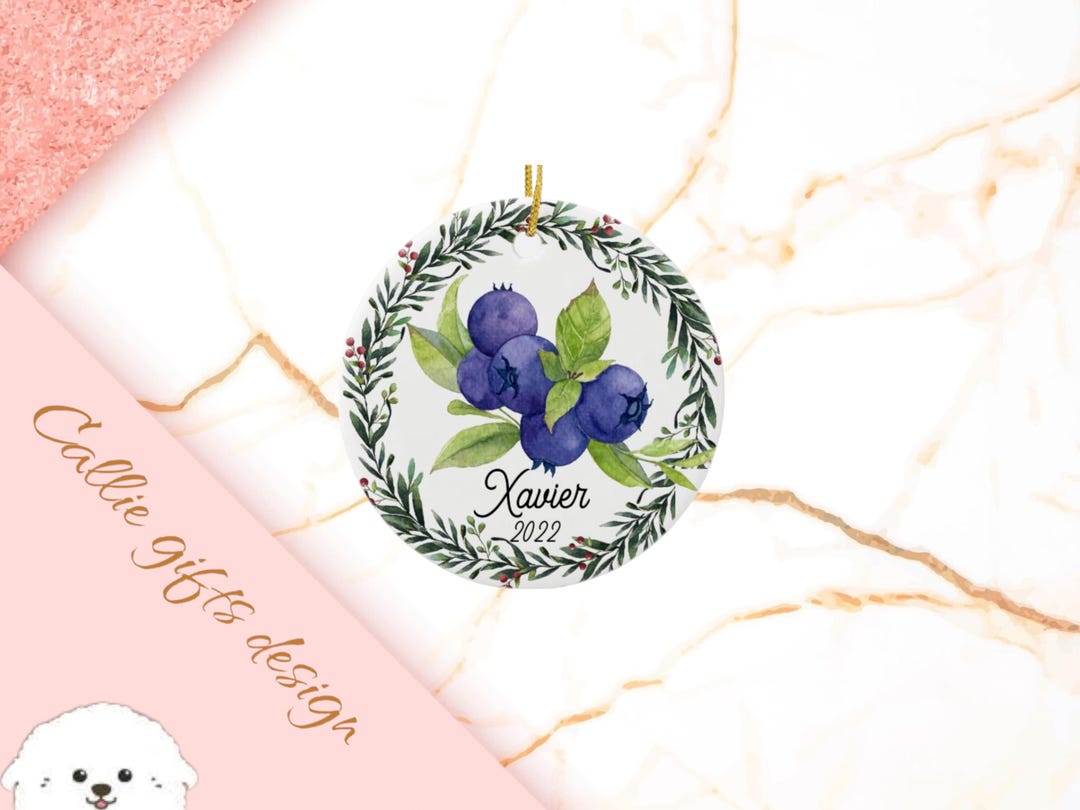 Blueberry Christmas Ornament, Personalized Blueberry Ornament ...