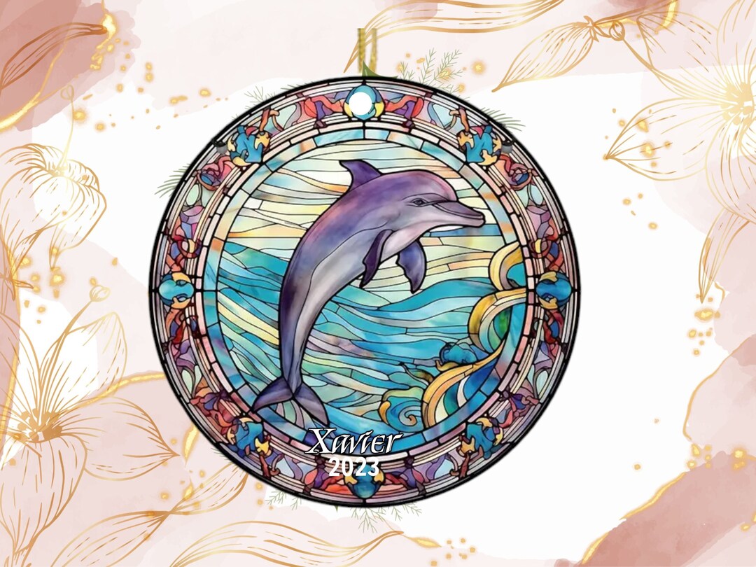 Dolphin Christmas Ornament, Personalized Dolphin Ornament, Dolphin Gift ...