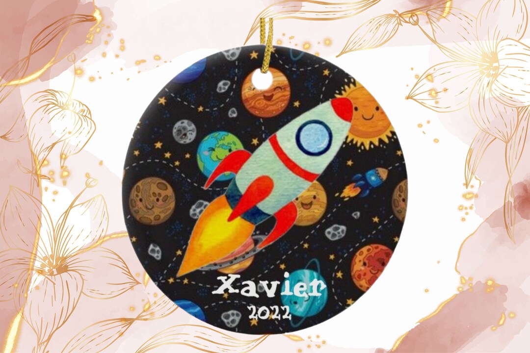 Rocket Ornament, Space Ornament, Spaceship Ornament, Custom Ornament ...