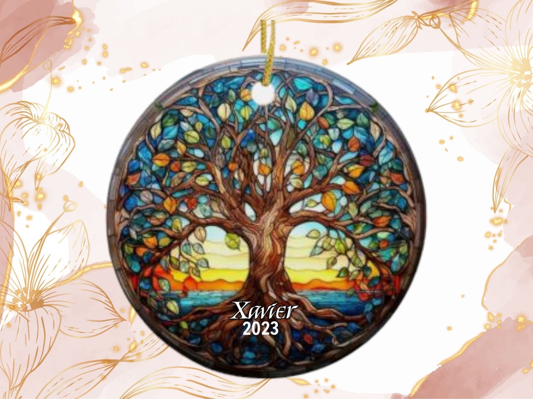 Tree of Life Christmas Ornament, Personalized Tree of Life Ornament ...