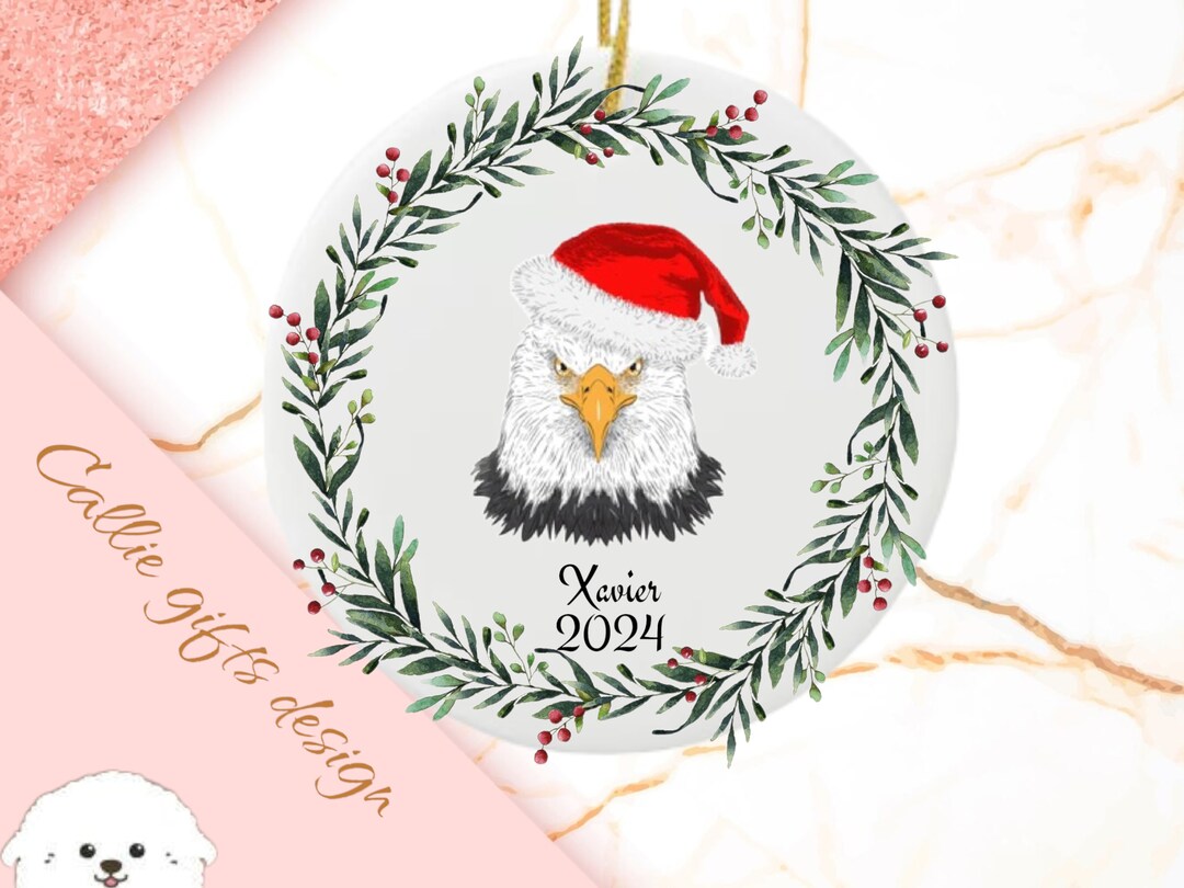 Eagle Christmas Ornament, Custom Eagle Ornament, Eagle Lover Gift ...