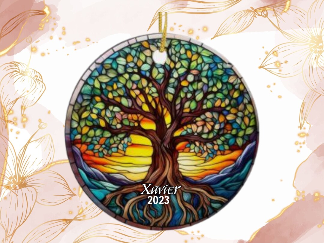 Tree of Life Christmas Ornament, Personalized Tree of Life Ornament ...