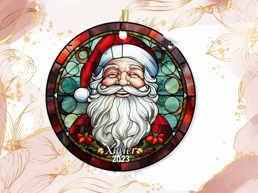 Santa Christmas Ornament, Personalized Santa Ornament, Santa Gift ...