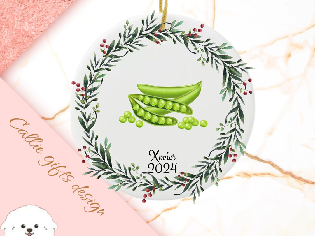 Bean Christmas Ornament, Personalized Bean Ornament, Bean Gift, Bean ...