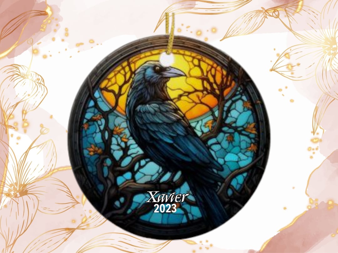 Crow Christmas Ornament, Personalized Crow Ornament, Crow Gift, Crow ...