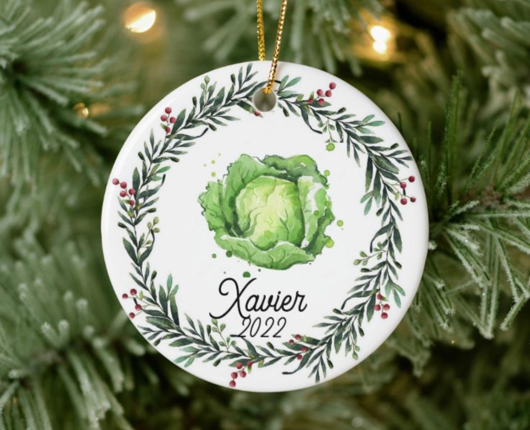 Cabbage Christmas Ornament Personalized Cabbage Ornament - Etsy