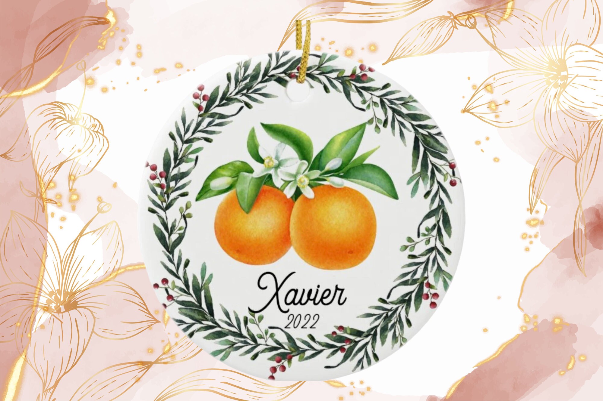 Clementine Christmas Ornament, Personalized Clementine Ornament ...