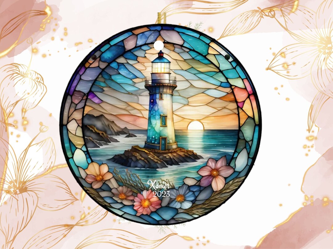 Lighthouse Christmas Ornament, Personalized Lighthouse Ornament ...