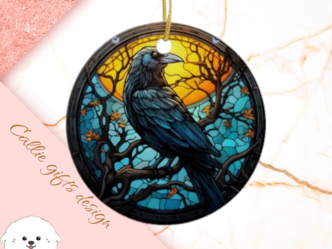 Crow Christmas Ornament, Personalized Crow Ornament, Crow Gift, Crow ...