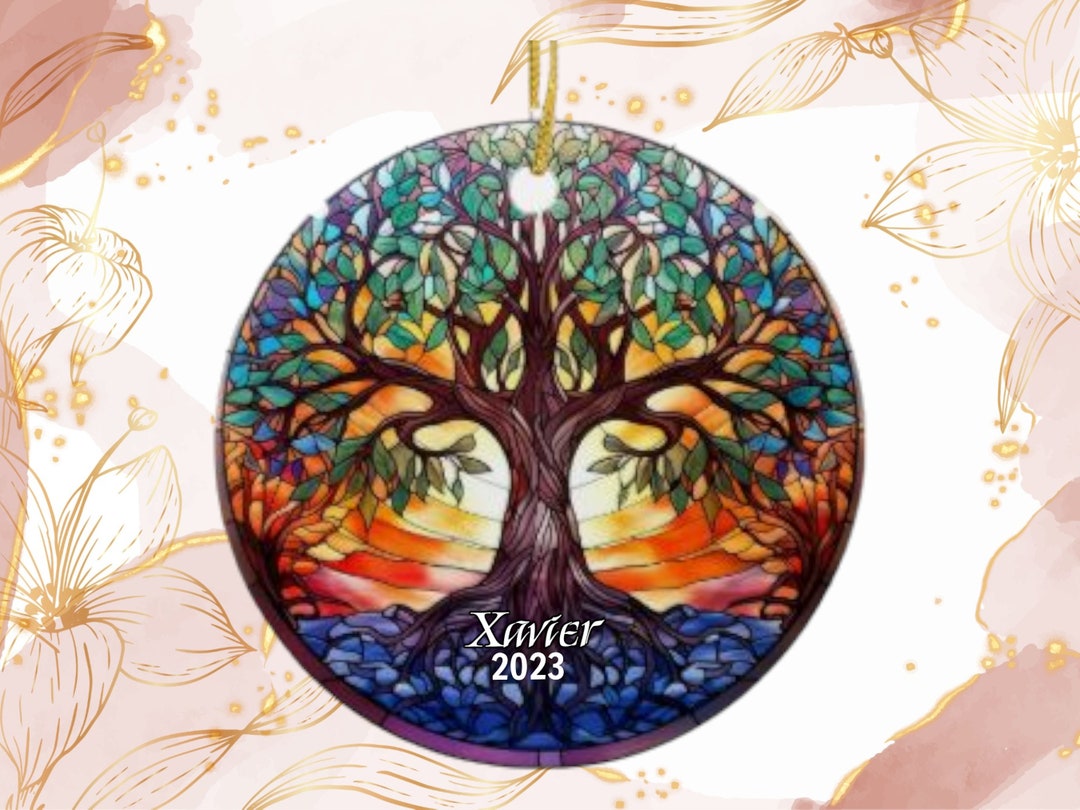 Tree of Life Christmas Ornament, Personalized Tree of Life Ornament ...