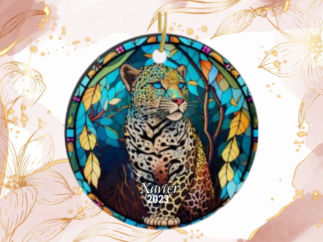 Leopard Christmas Ornament Personalized Leopard Ornament - Etsy