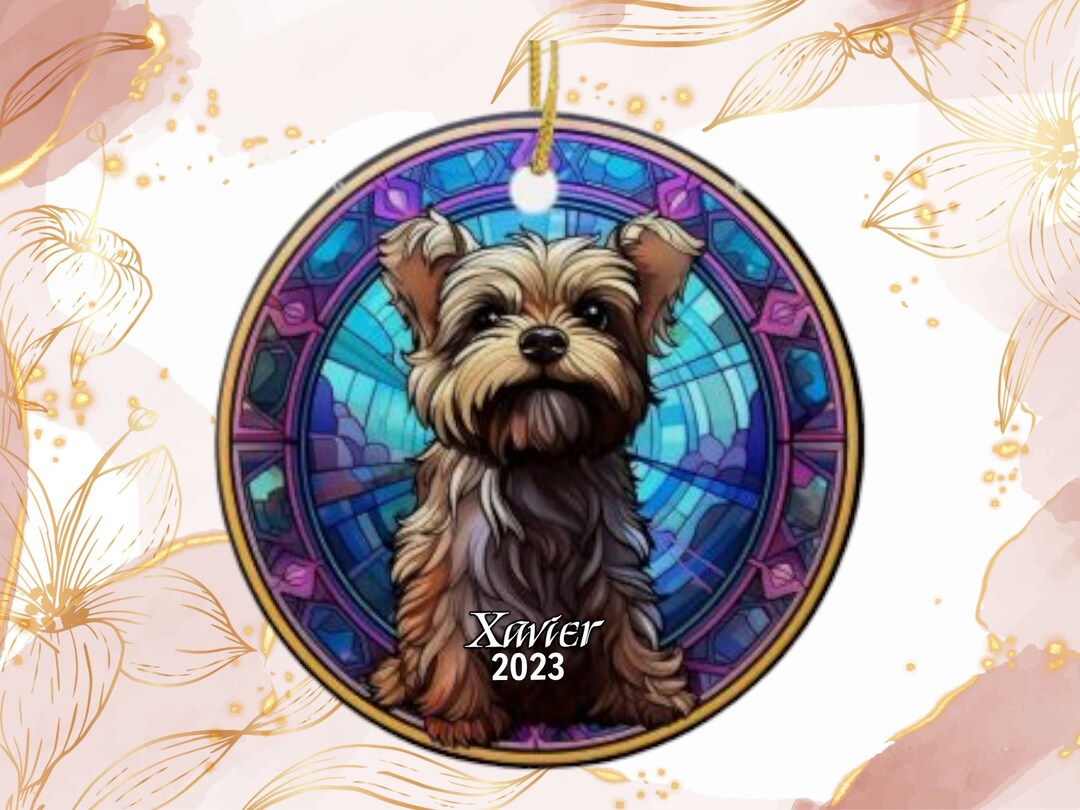 Yorkie Christmas Ornament, Personalized Yorkie Ornament, Yorkie Gift ...