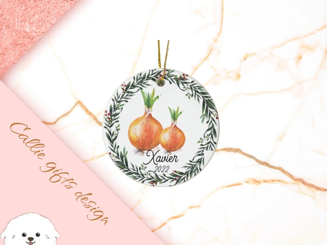 Onion Christmas Ornament, Personalized Onion Ornament, Onion Gift ...