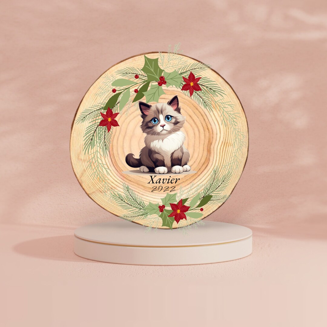 Ragdoll Christmas Ornament, Personalized Ragdoll Ornament, Ragdoll Gift ...