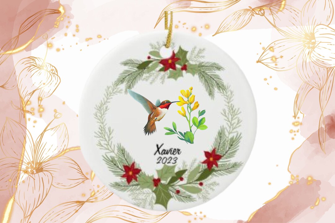 Hummingbird Ornament, Custom Hummingbird Ornament, Hummingbird Lover ...