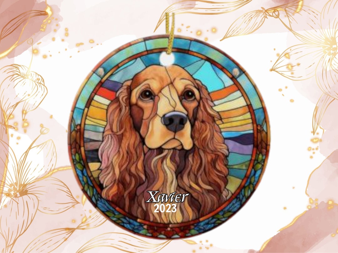 Cocker Spaniel Christmas Ornament, Personalized Cocker Spaniel Ornament ...