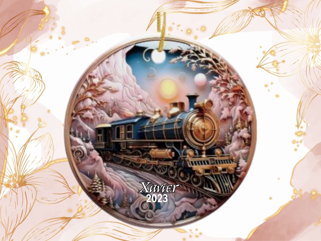 Train Christmas Ornament, Personalized Train Ornament, Train Gift ...