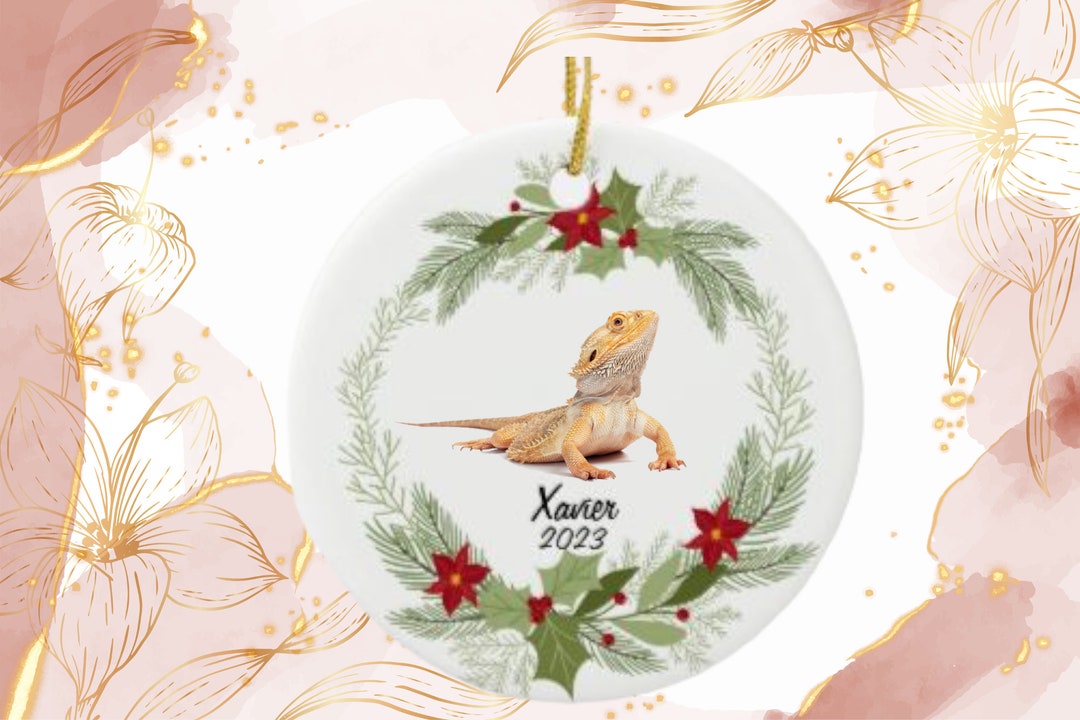Bearded Dragon Ornament, Custom Bearded Dragon Ornament, Bearded Dragon ...