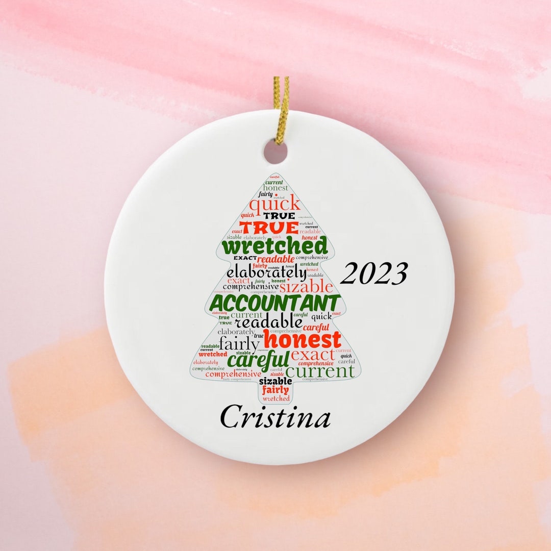 Accountant Ornament, Accountant Gift, Accountant Christmas Ornament ...