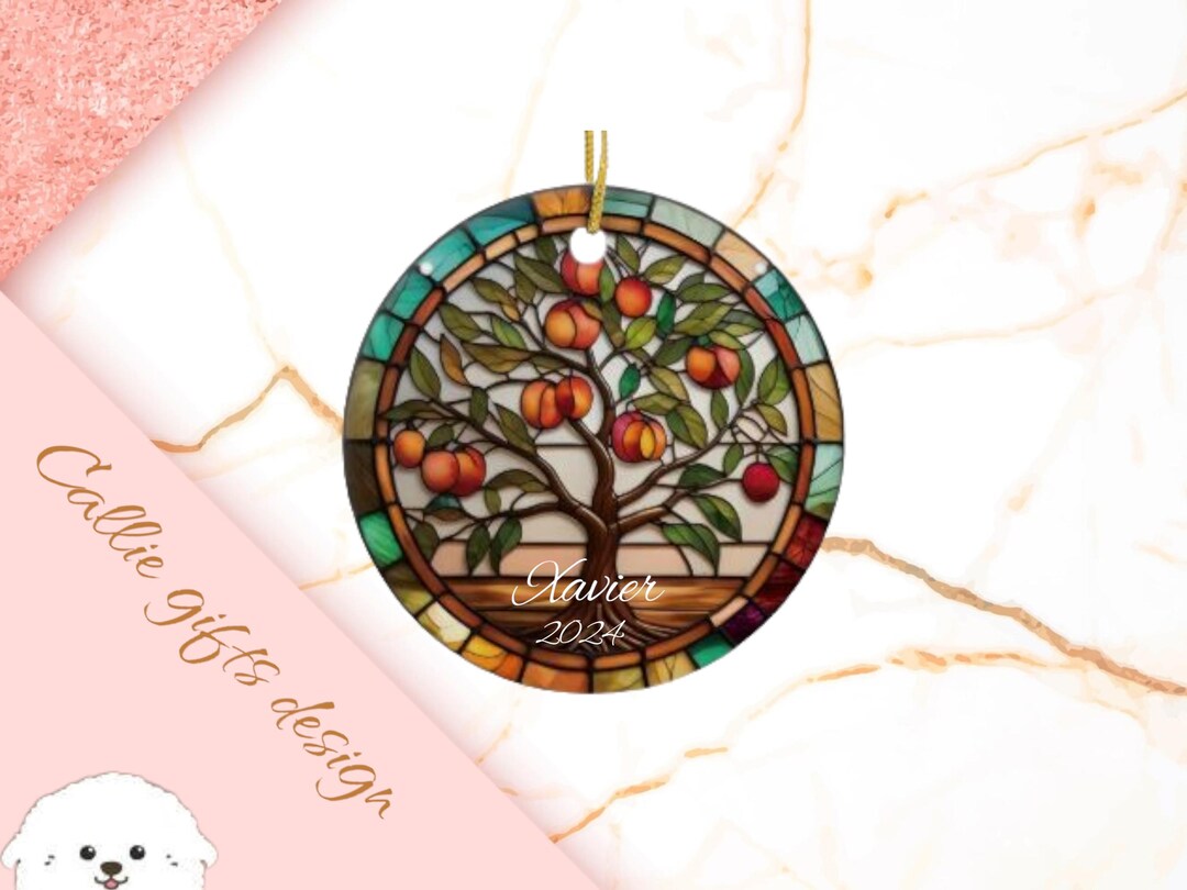 Peach Christmas Ornament, Personalized Peachornament, Peach Gift, Peach ...