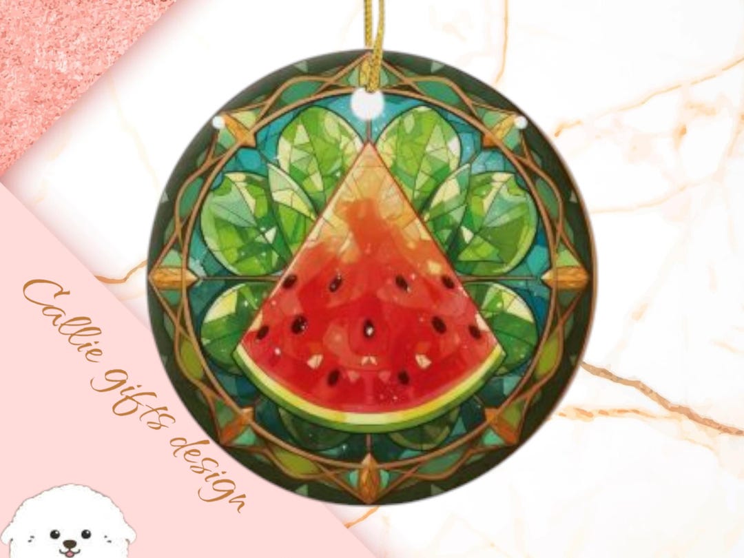Watermelon Ornament, Custom Watermelon Ornament, Watermelon Lover Gift ...