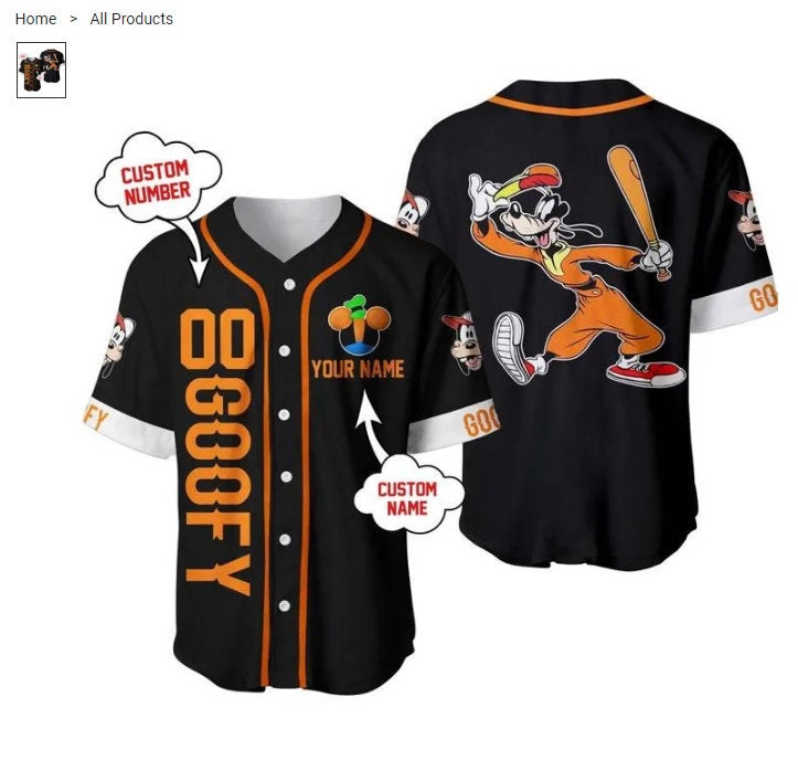 Chilling Mickey Mouse Black Red | Disney Unisex Cartoon Custom Baseball ...
