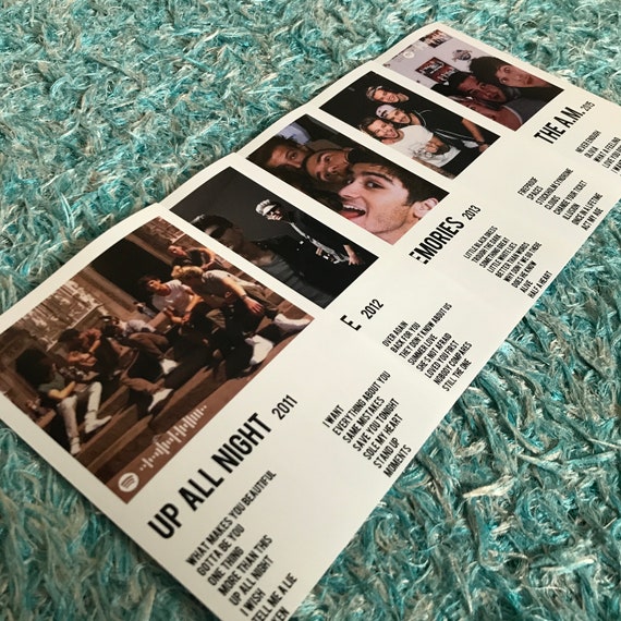 One Direction Prints Album Poster Spotify Code - Etsy